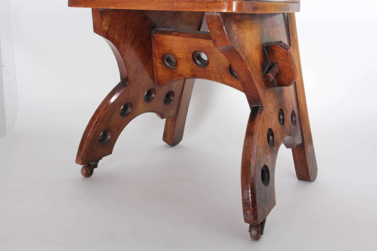 Edward Welby Pugin "Granville" early Arts and Crafts walnut chair c ...
