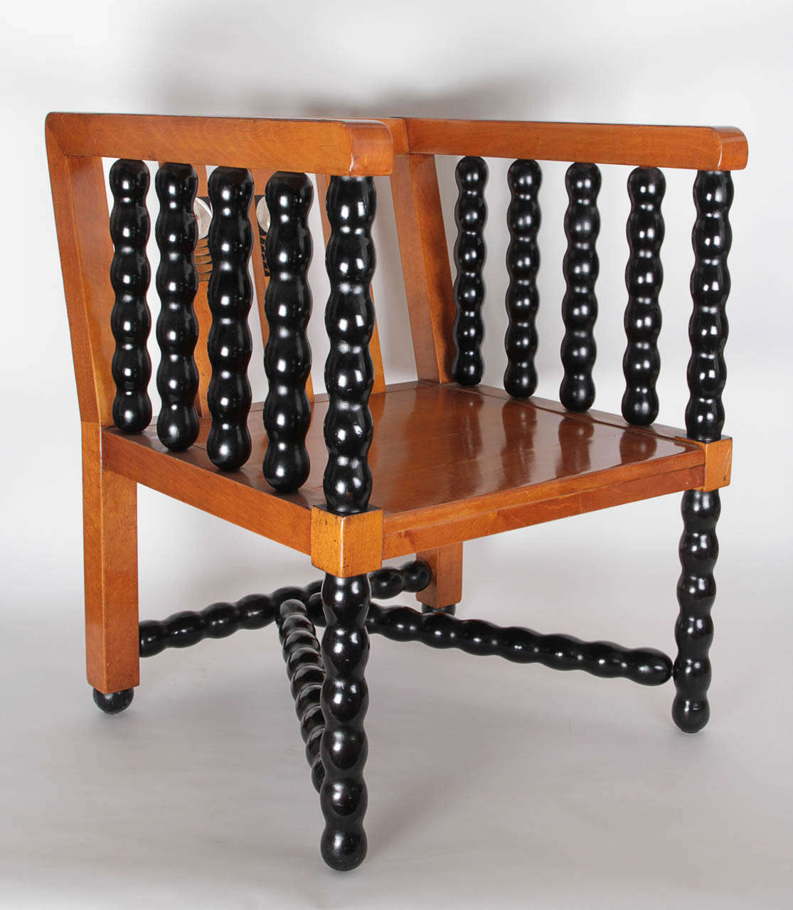 Vienna Kunstschau, 1908 Pair of Secession Armchairs by Fanny Harlfinger ...