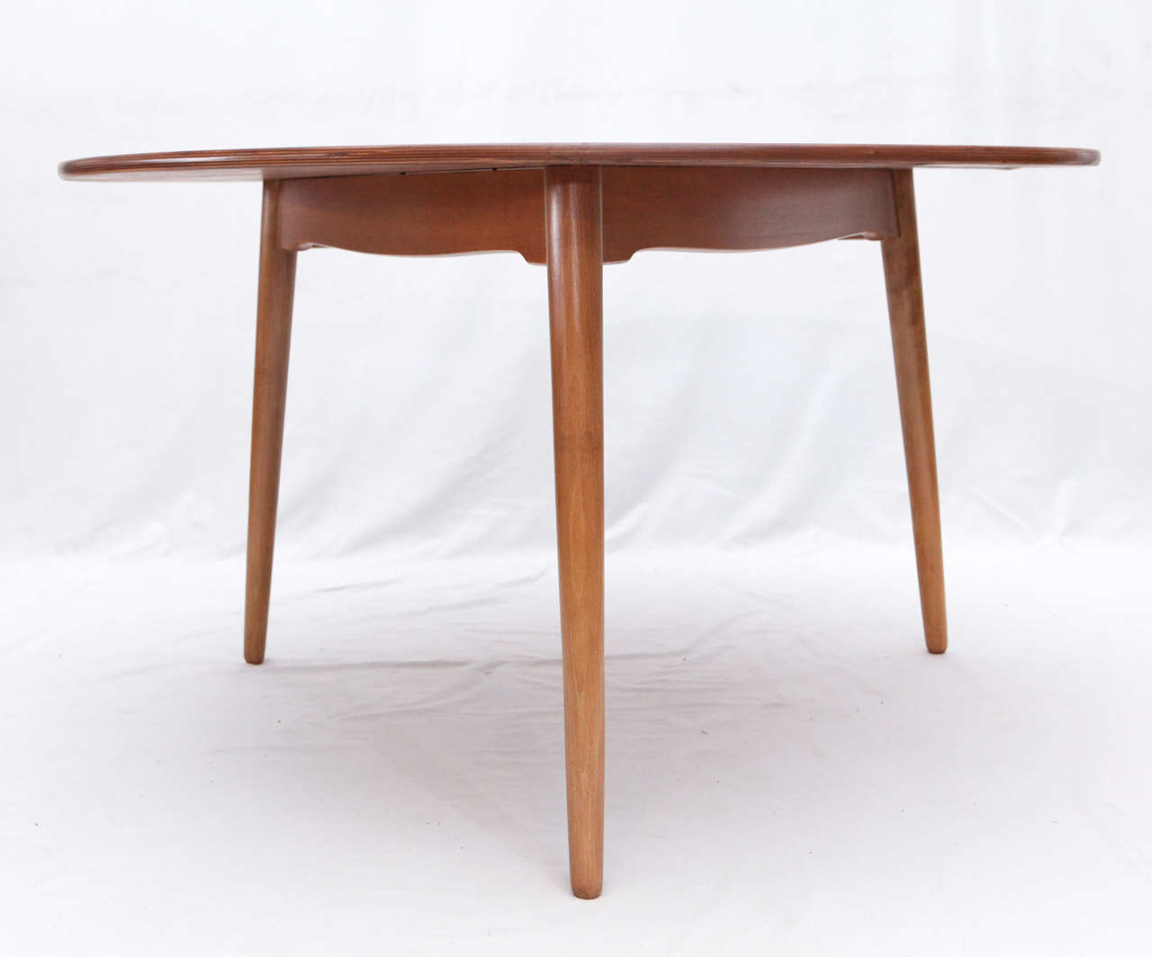 Hans Wegner Three-Leg Table with Matching Three-Leg Chairs at 1stDibs ...