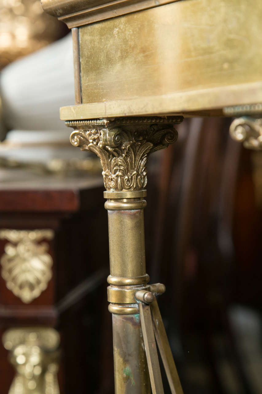 Brass Neo-Classical Style Pedestal For Sale at 1stDibs