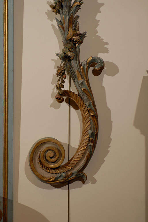 Pair of Large Continental Architectural Scroll Carvings at 1stDibs