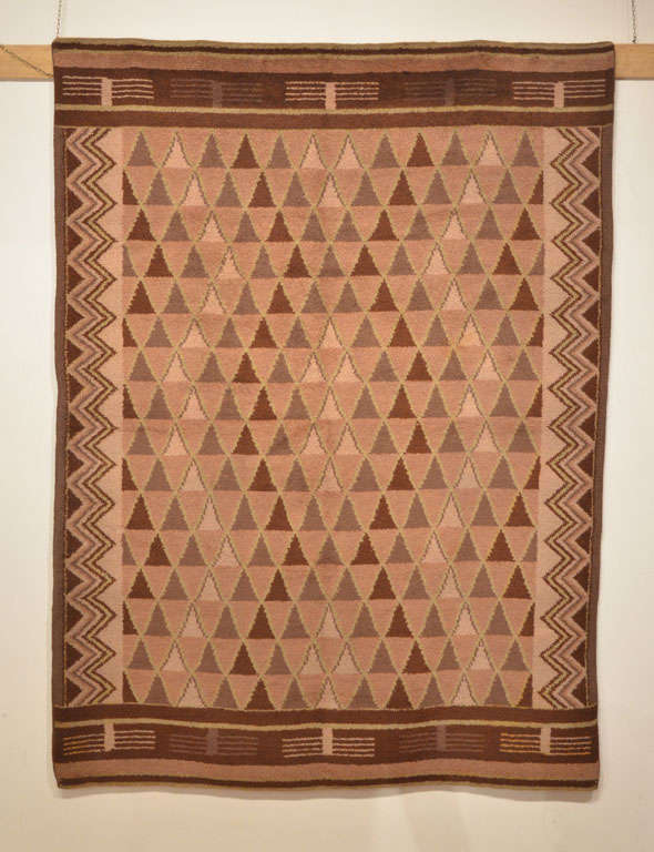 French Art Deco Geometric Wool Rug Circa 1930 For Sale at 1stDibs