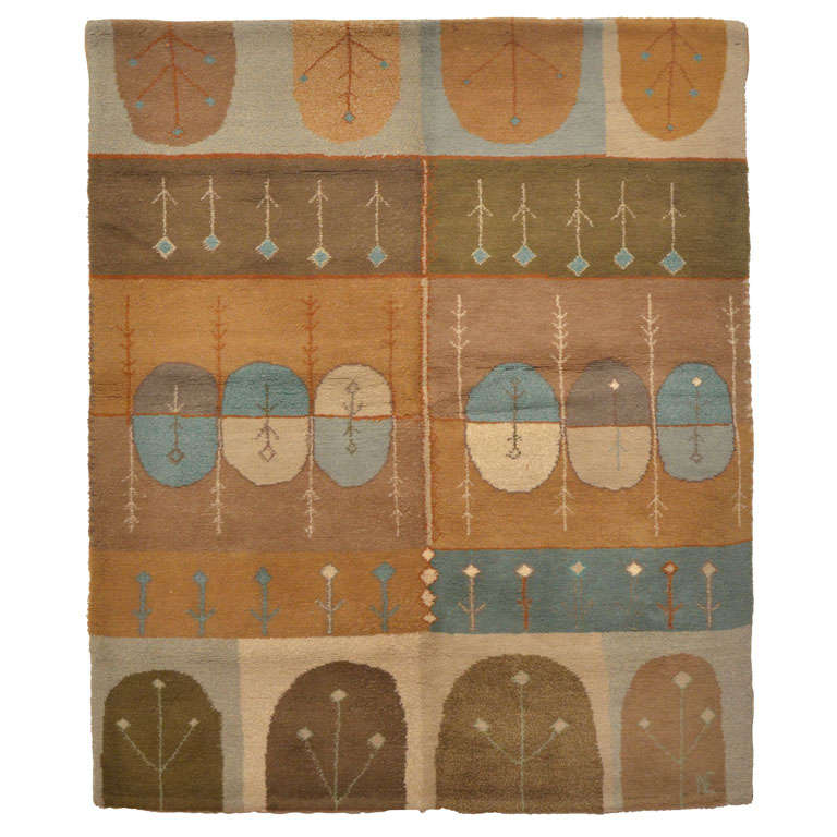 Mid-Century Celtic Hunting Rug by George Bain at 1stDibs