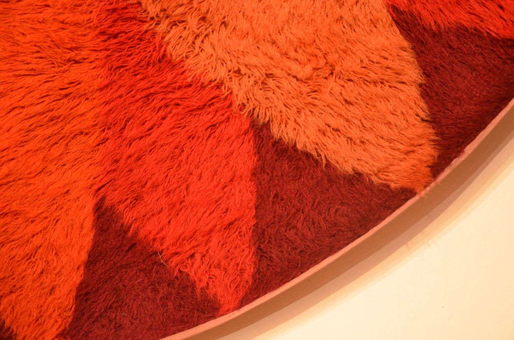 Marguerite Rya Round Wool Rug by Verner Panton 1960s Design For Sale at ...