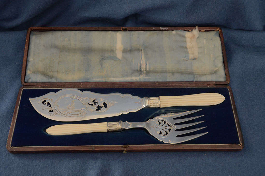 Ivory Handled Fish Servers at 1stDibs