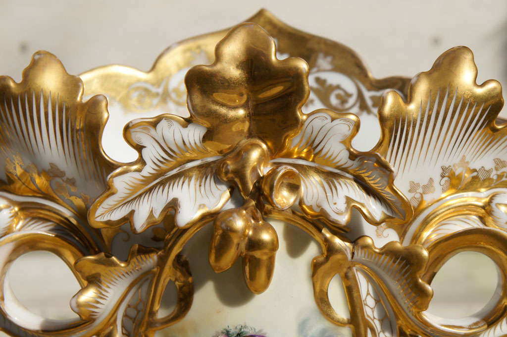 A Large Pair of Old Paris Mantle Vases For Sale at 1stDibs