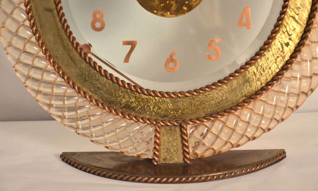 Barovier and Toso table-clock, 1940's. at 1stDibs