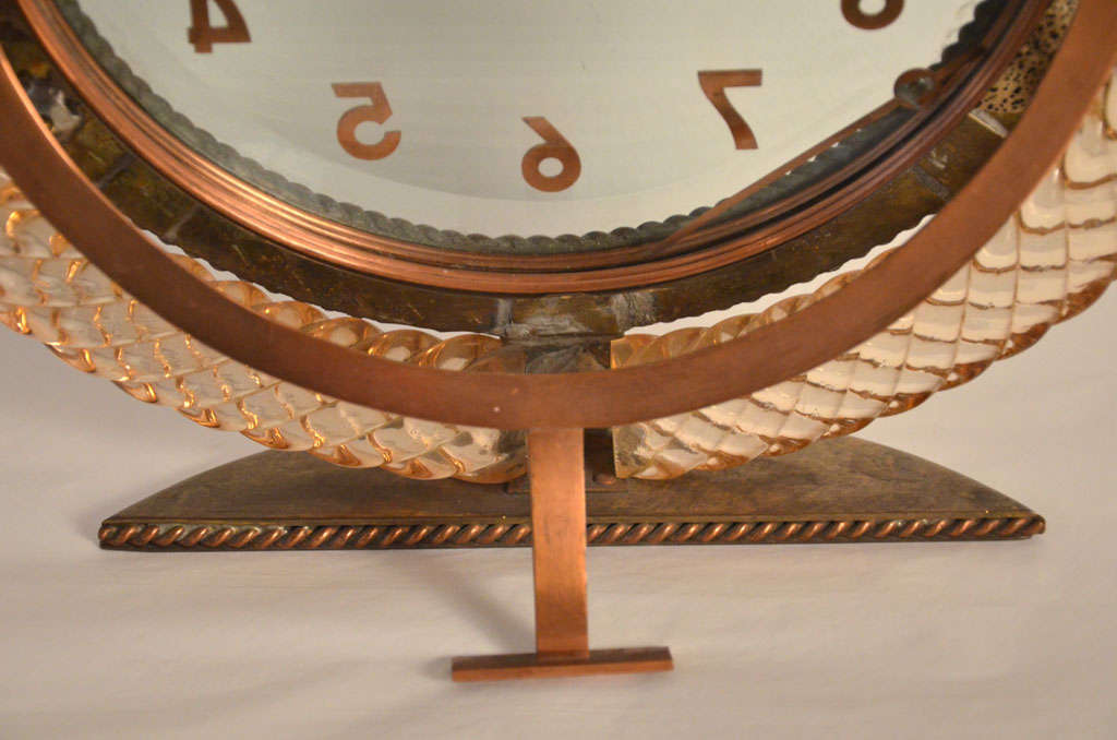 Barovier and Toso table-clock, 1940's. at 1stDibs