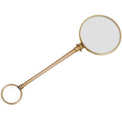 Edwardian 9-Carat Gold Magnifying Glass at 1stDibs | magnifying glass gold