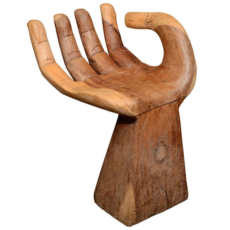 1960's Wooden Hand Chair at 1stDibs | hand chair wood, wood hand chair ...