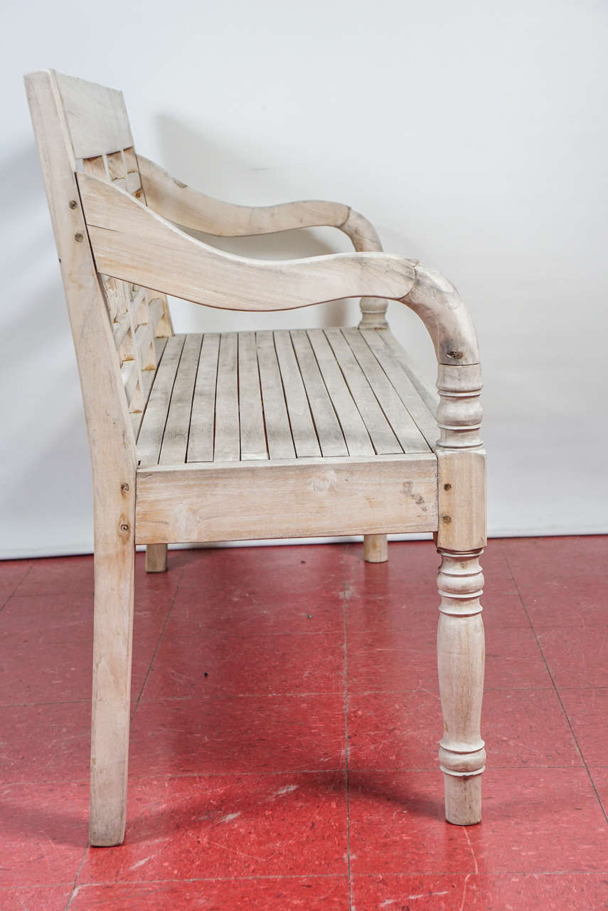 Dutch Colonial Teak Wood Garden Bench at 1stDibs | dutch bench