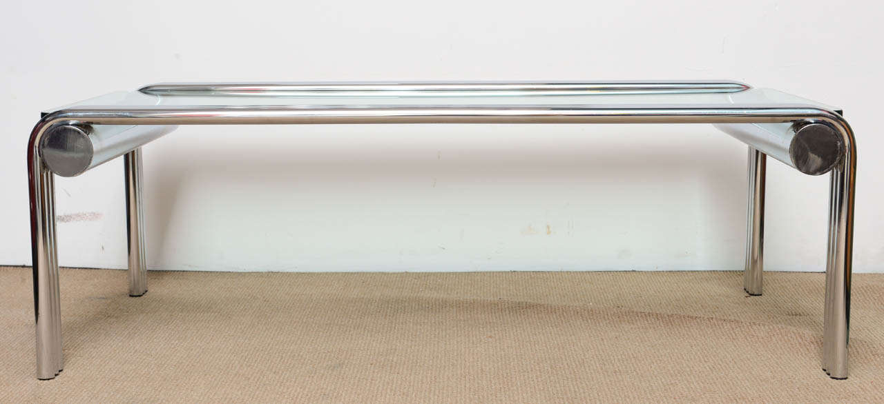 Mid-Century Tubular Chrome and Glass Coffee Table at 1stDibs | tubular ...