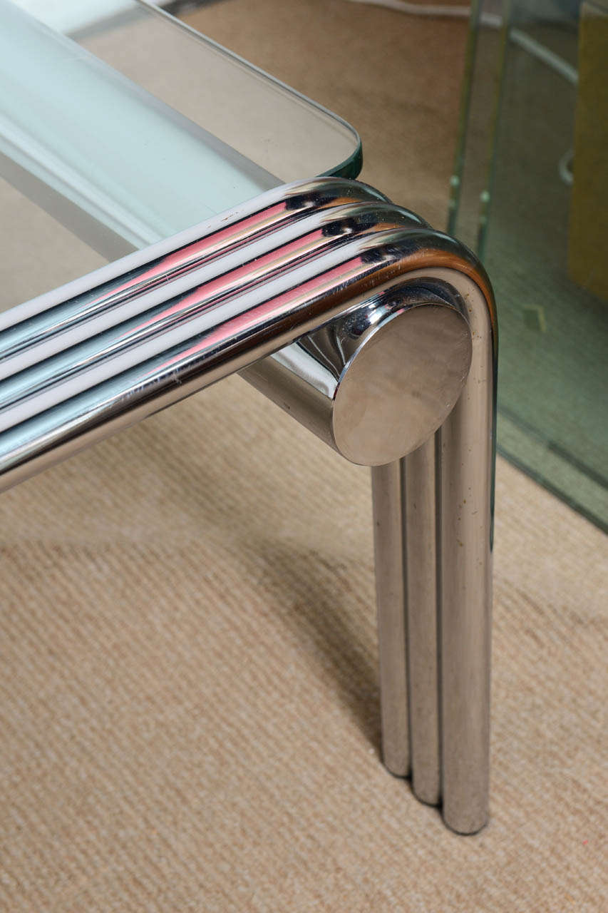 Mid-Century Tubular Chrome and Glass Coffee Table at 1stDibs | tubular ...