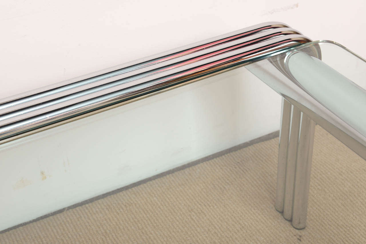 Mid-Century Tubular Chrome and Glass Coffee Table at 1stDibs | tubular ...