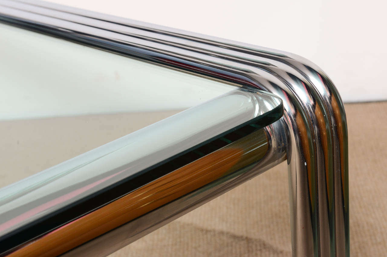 Mid-Century Tubular Chrome and Glass Coffee Table at 1stDibs | tubular ...