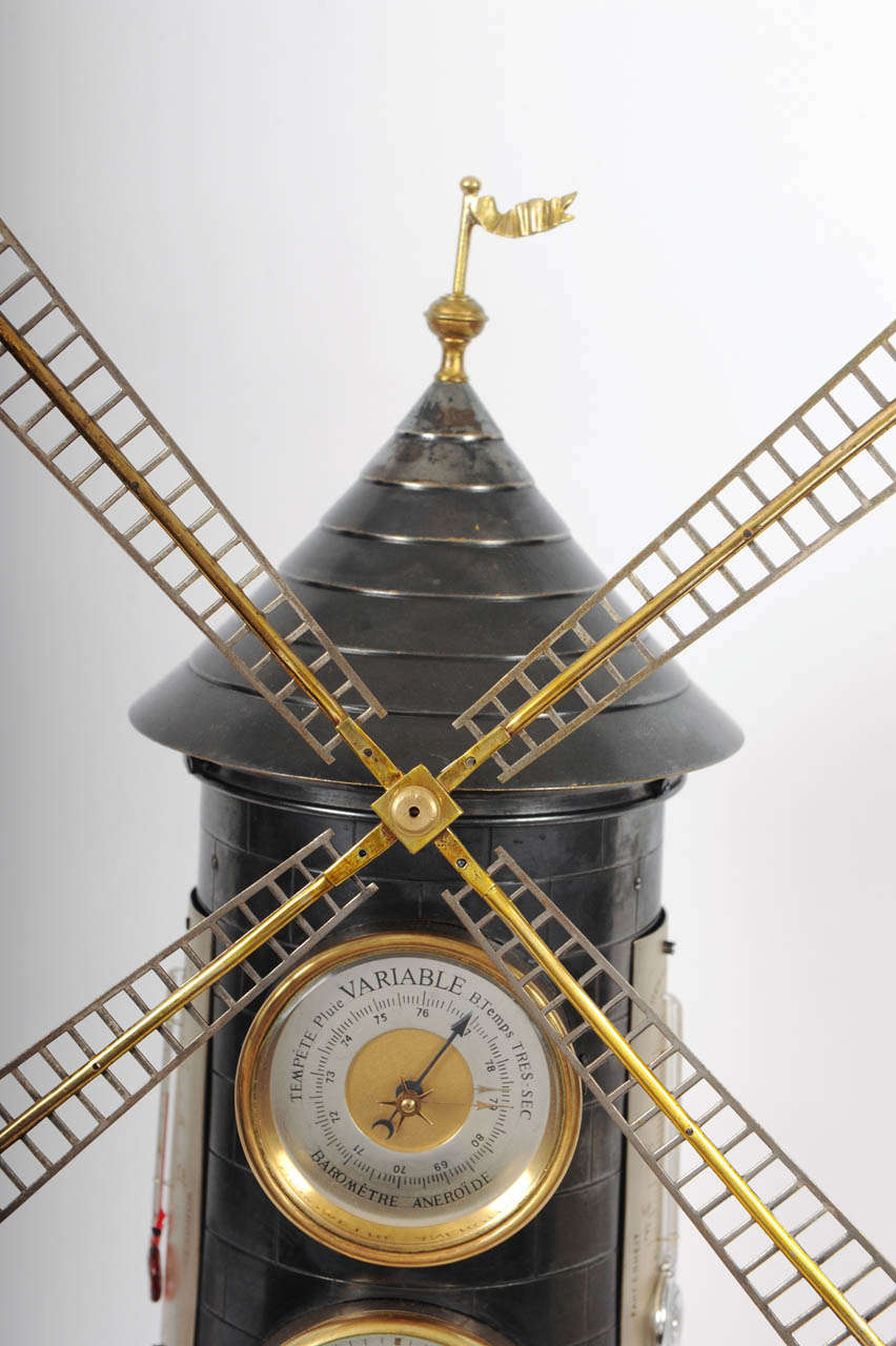 An Extremely Rare 'Pendule Industrial' in the Shape of a Wind Mill with ...