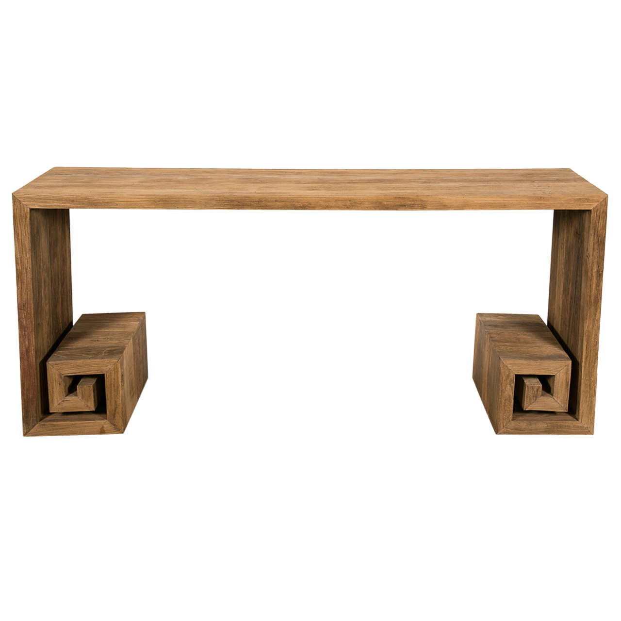 20th Century Scroll Legs Chinese Console Table For Sale at 1stDibs