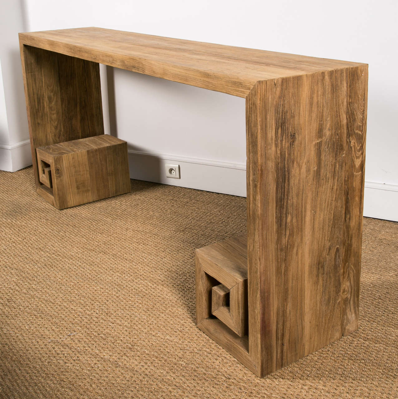 20th Century Scroll Legs Chinese Console Table For Sale at 1stDibs