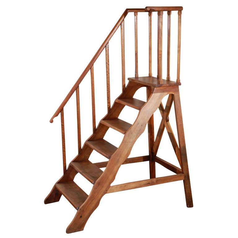 Anglo Indian Elephant Ladder, Folding, Library Ladder in Mahogany at ...