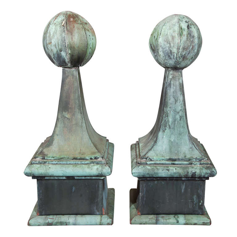 Elegant French Copper Finials at 1stDibs | copper finials for sale
