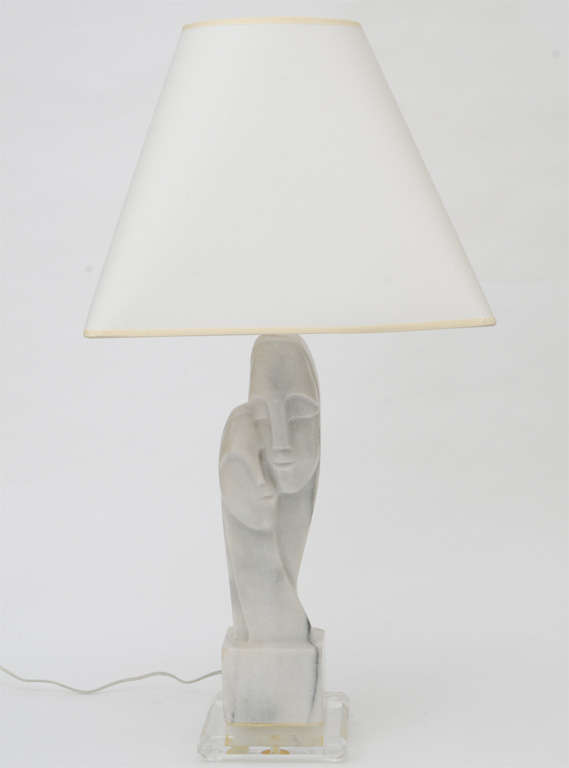 Modigliani Style Marble Lamp at 1stDibs