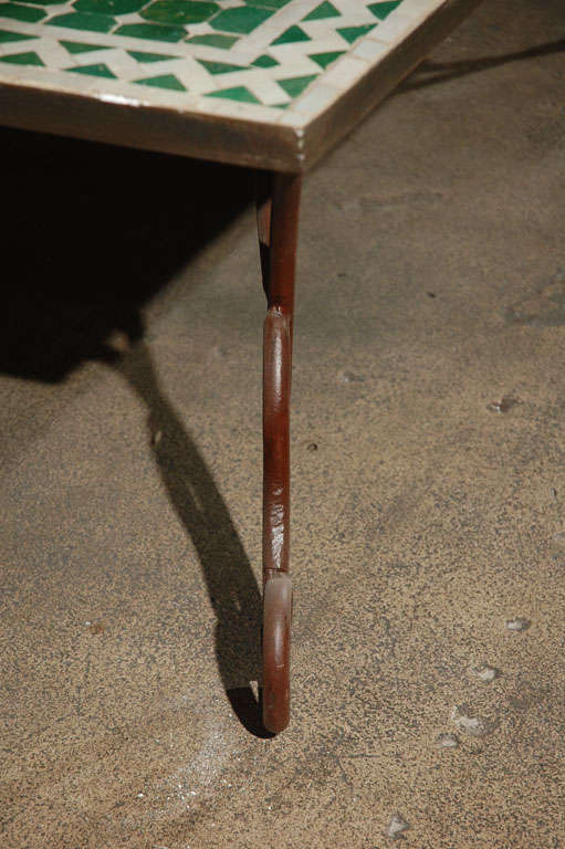 Moroccan Vintage Mosaic Green Tile Coffee Table at 1stDibs | moroccan ...