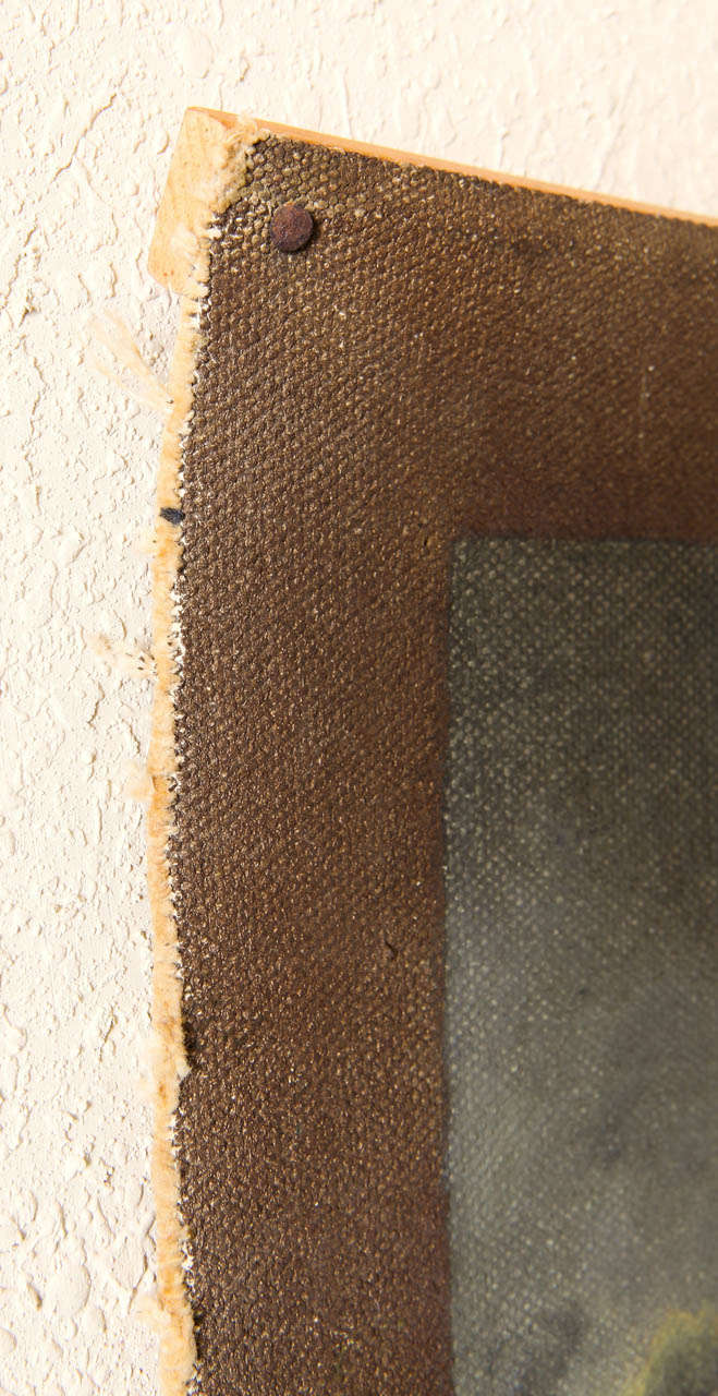 1940 Oil on Weave New York City Skyscraper Painting Attributed to Frank ...