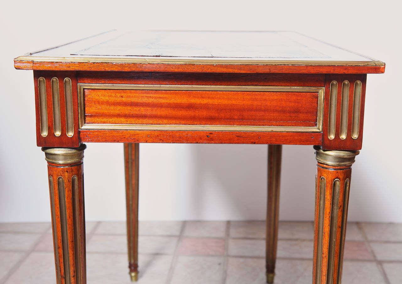 19th c Russian mahogany and brass writing desk For Sale at 1stDibs