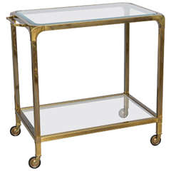 Two-Tier Brass Mastercraft Trolley at 1stDibs