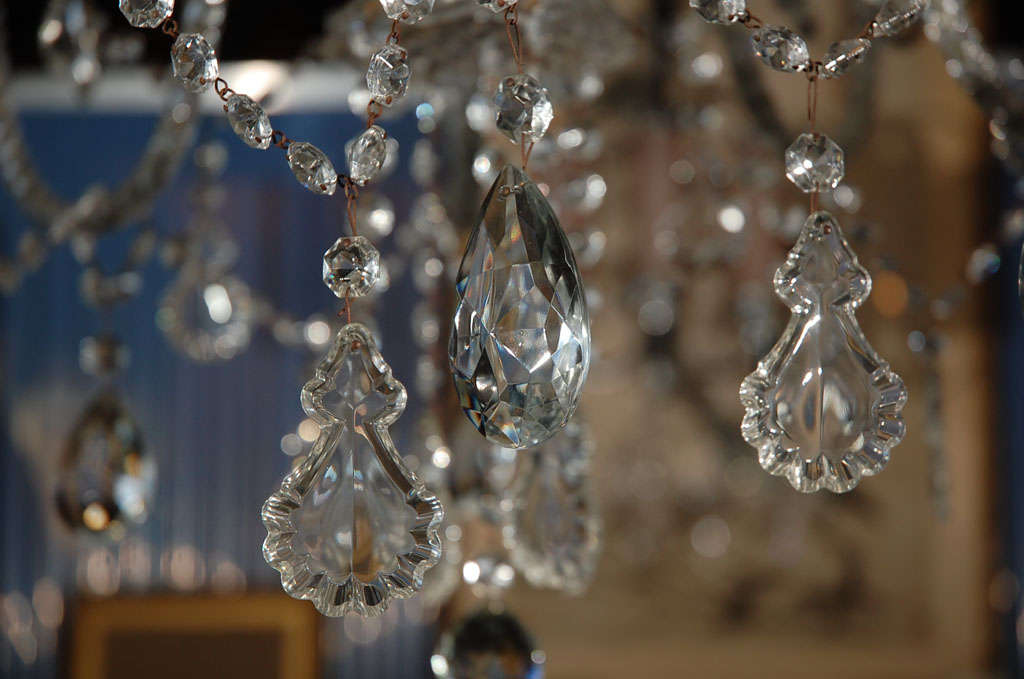 Pair of English Georgian Crystal Chandeliers at 1stDibs