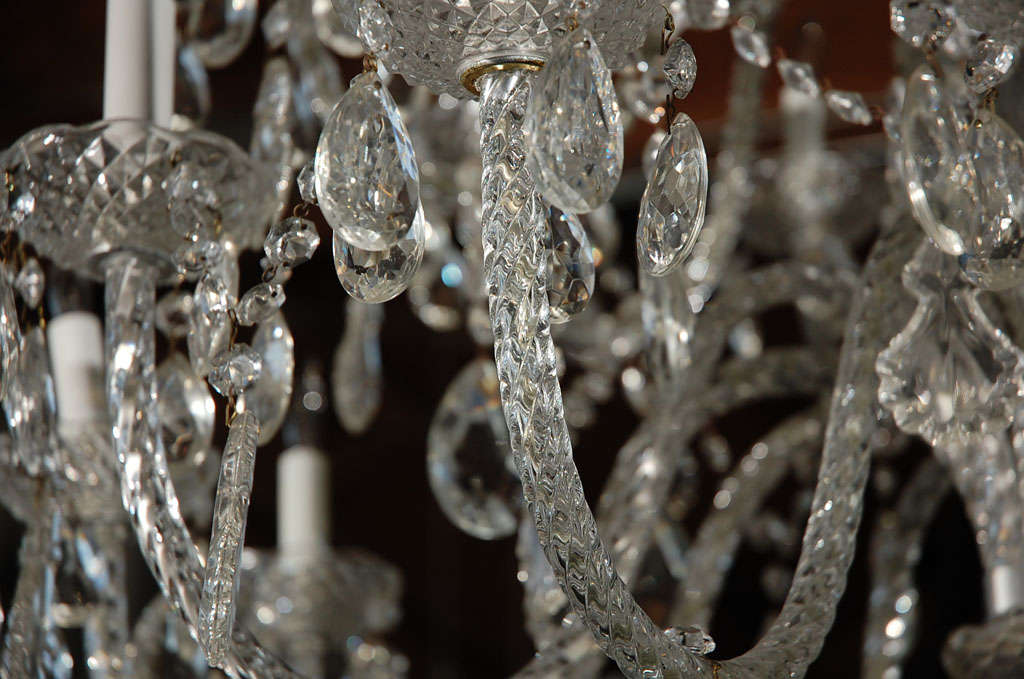 Pair of English Georgian Crystal Chandeliers at 1stDibs