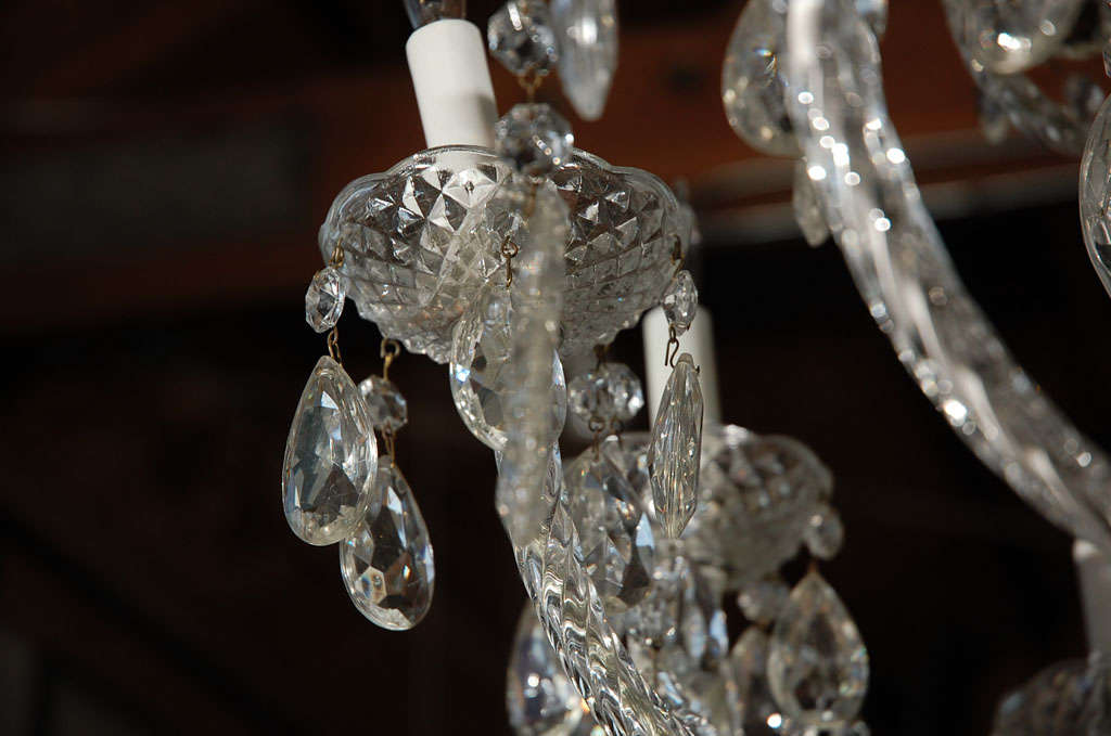 Pair of English Georgian Crystal Chandeliers at 1stDibs