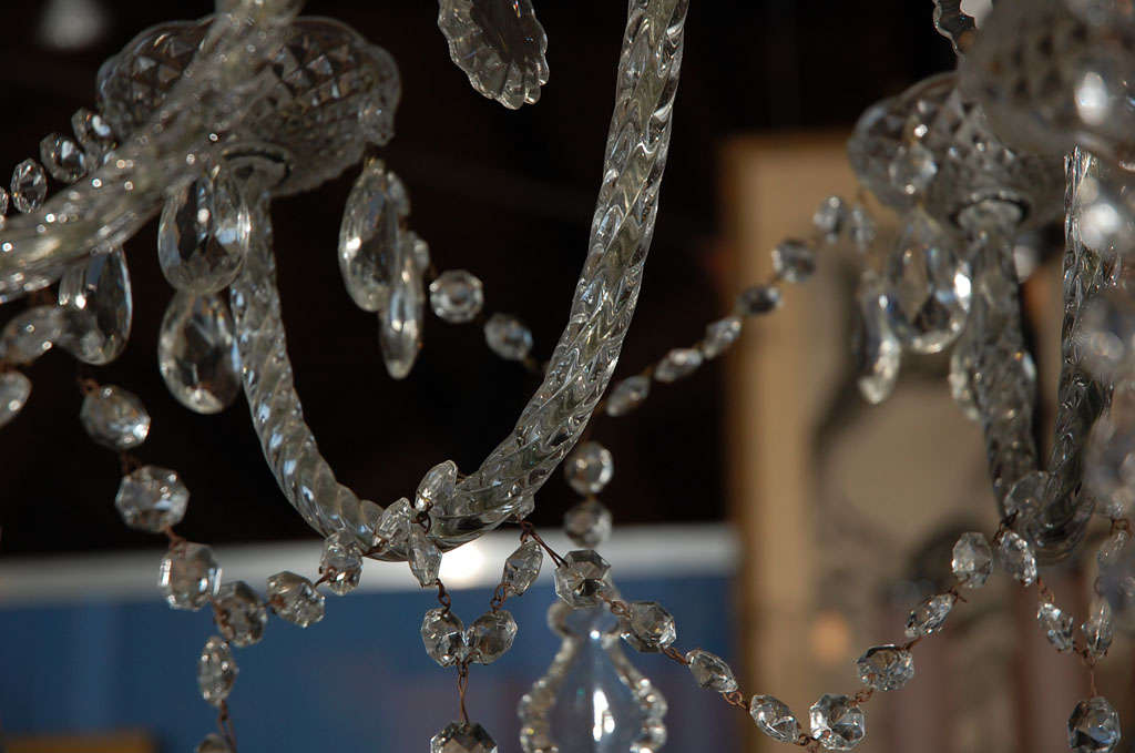 Pair of English Georgian Crystal Chandeliers at 1stDibs