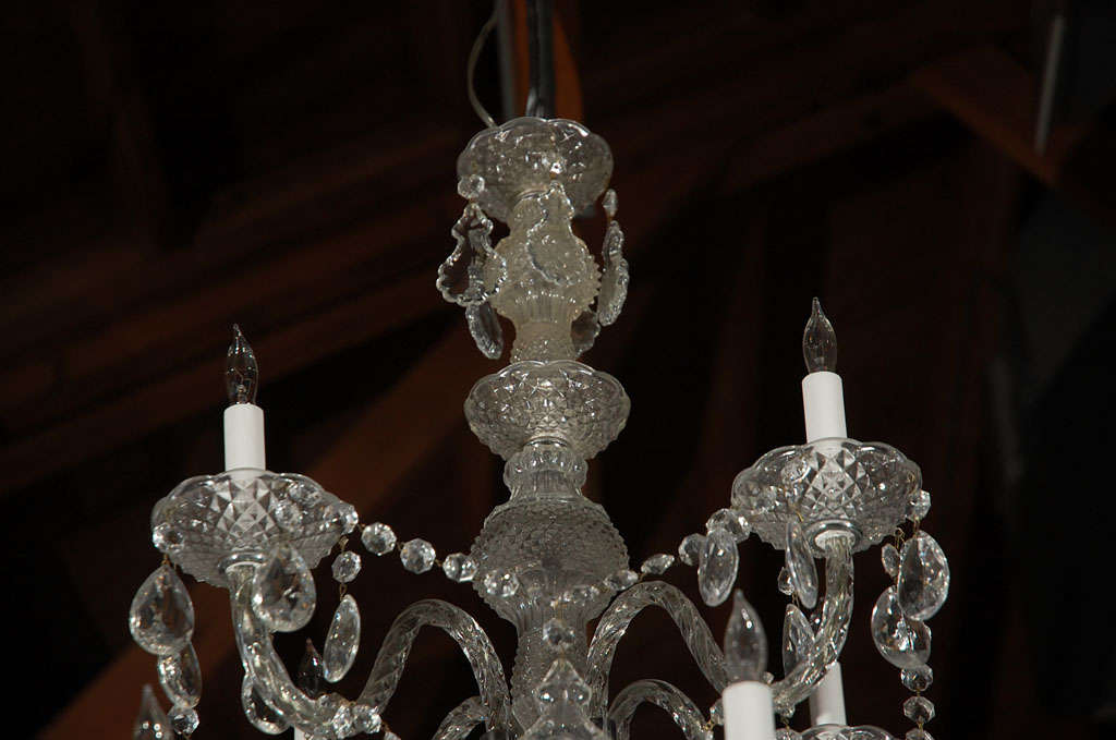 Pair of English Georgian Crystal Chandeliers at 1stDibs