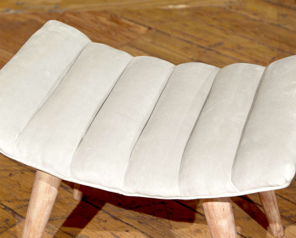 Russel Wright Channeled Stool For Sale at 1stDibs