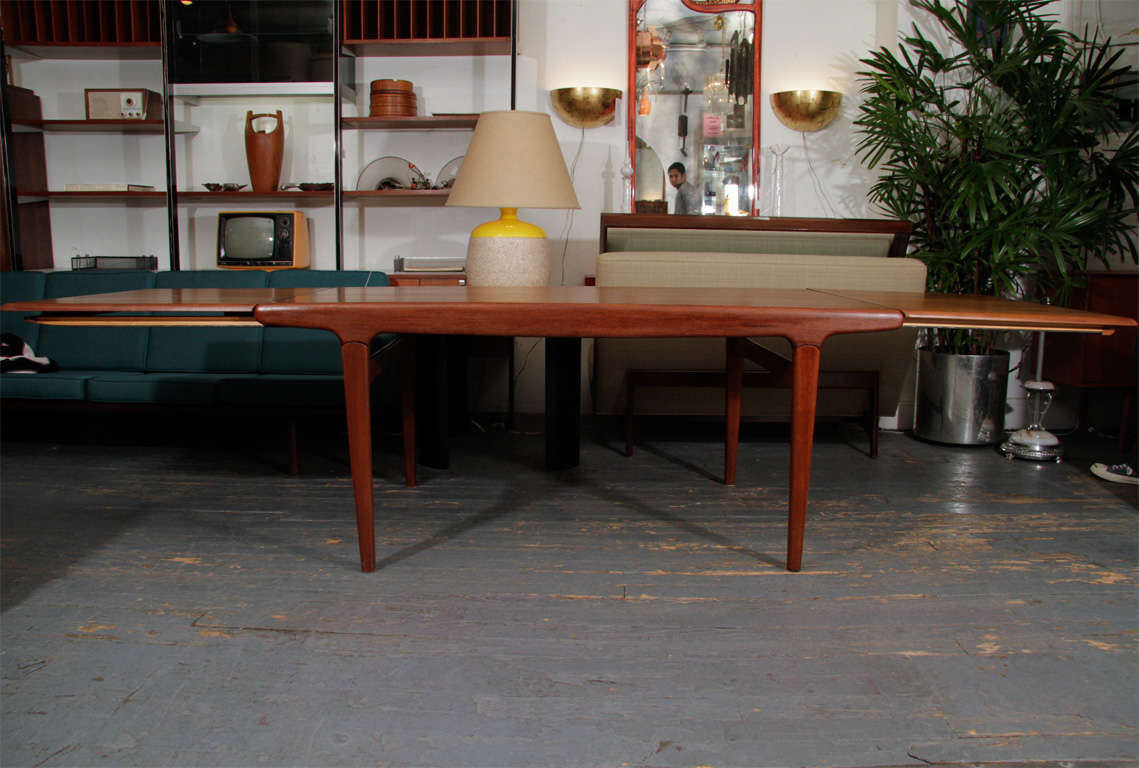 Danish Expandable Dining Table by Johannes Andersen at 1stDibs