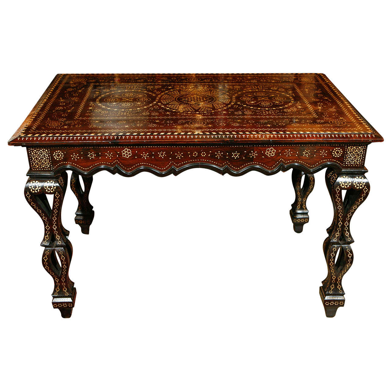 Inlaid, Baroque-Style Table For Sale at 1stDibs