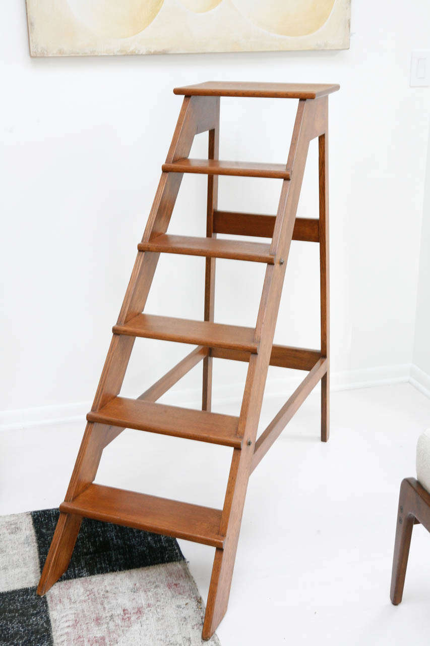 Vintage Library Ladder at 1stDibs