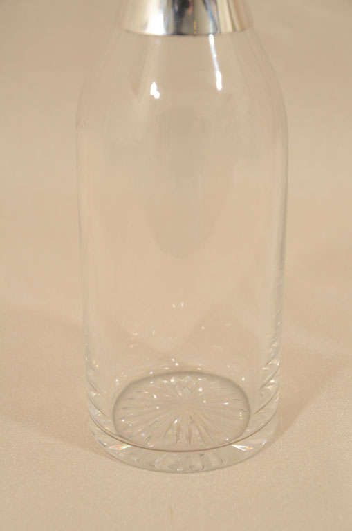 English Sterling Silver and Crystal Champagne Half-Bottle Decanter at ...