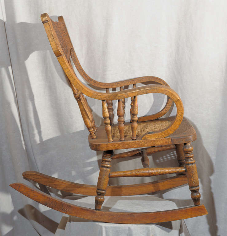 Child's Rocking Chair in Oak at 1stDibs | childs oak rocking chair ...