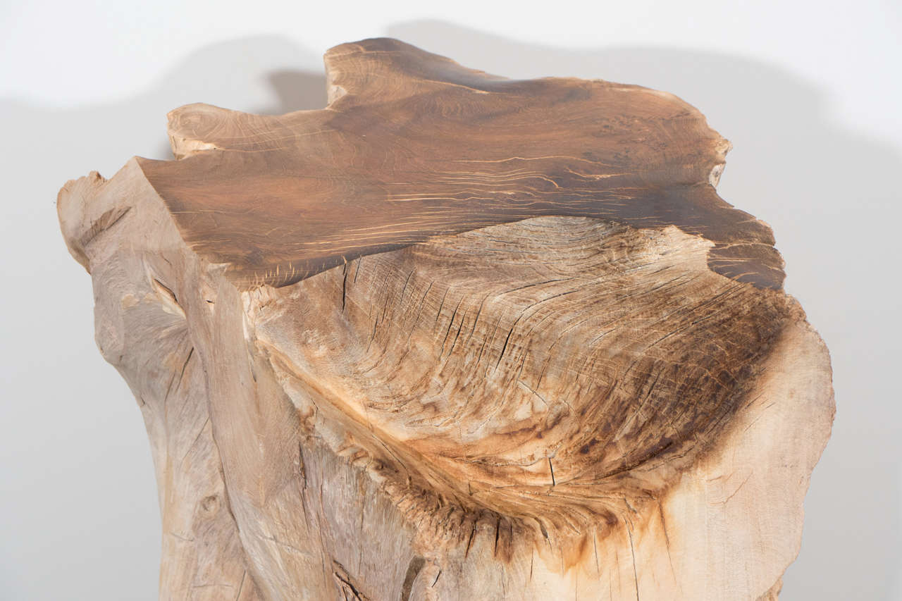 Organic Reclaimed Teak Wood Table Base or Pedestal at 1stDibs