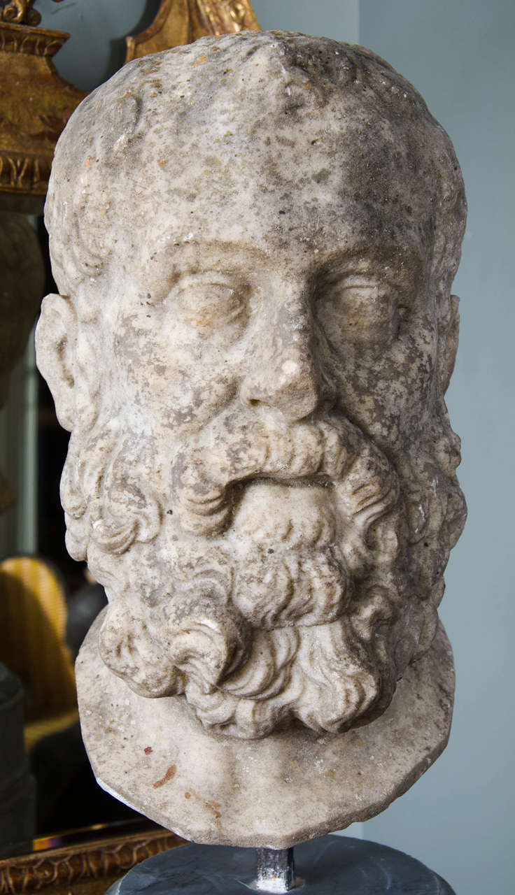 17th Century Carved Limestone Bust of Solon For Sale at 1stDibs | solon ...