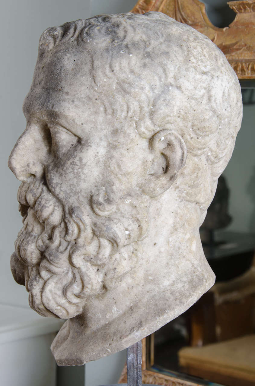 17th Century Carved Limestone Bust of Solon For Sale at 1stDibs | solon ...