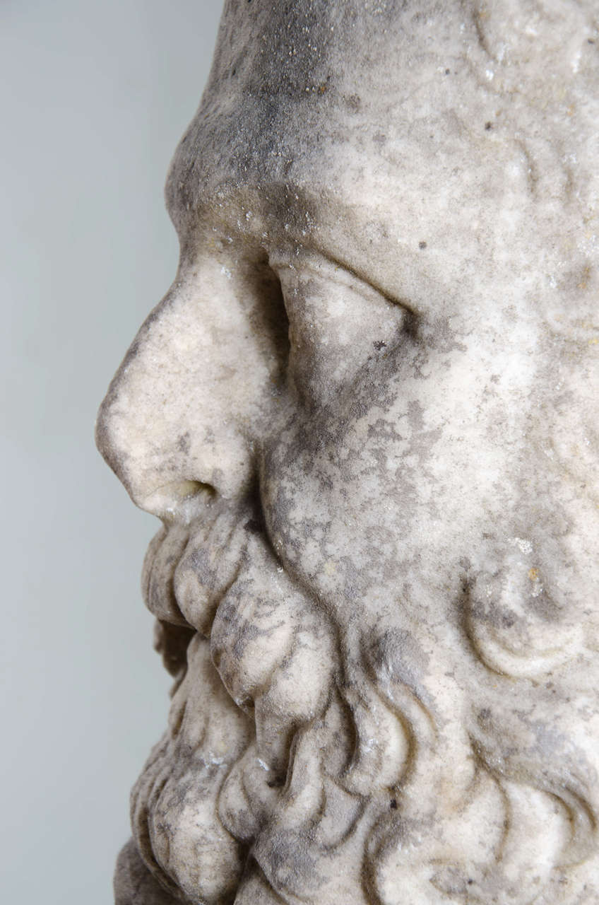 17th Century Carved Limestone Bust of Solon For Sale at 1stDibs | solon ...