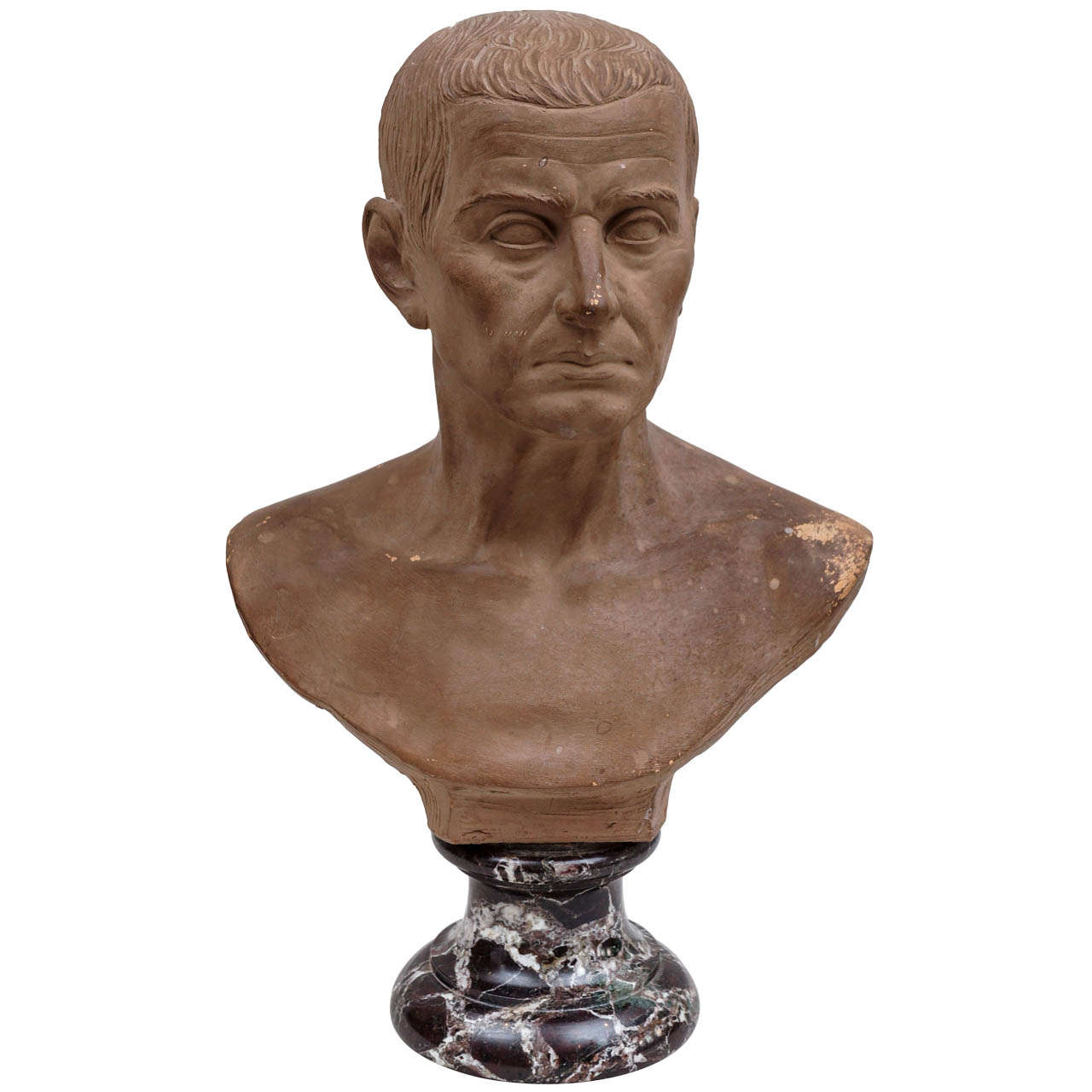 19th Century Terracotta Bust of Roman Figure Possibly Julius Caesar For ...