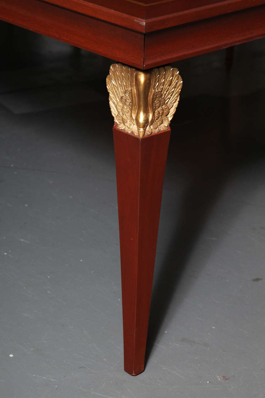 Neoclassical Mahogany and Gilt Extending Dining Table For Sale at 1stDibs