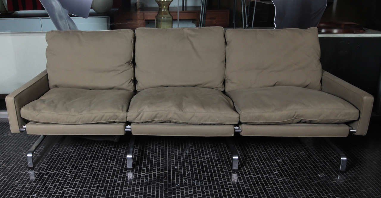 Poul Kjaerholm PK31 Three-Seat Sofa, Manufactured by Fritz Hansen at ...