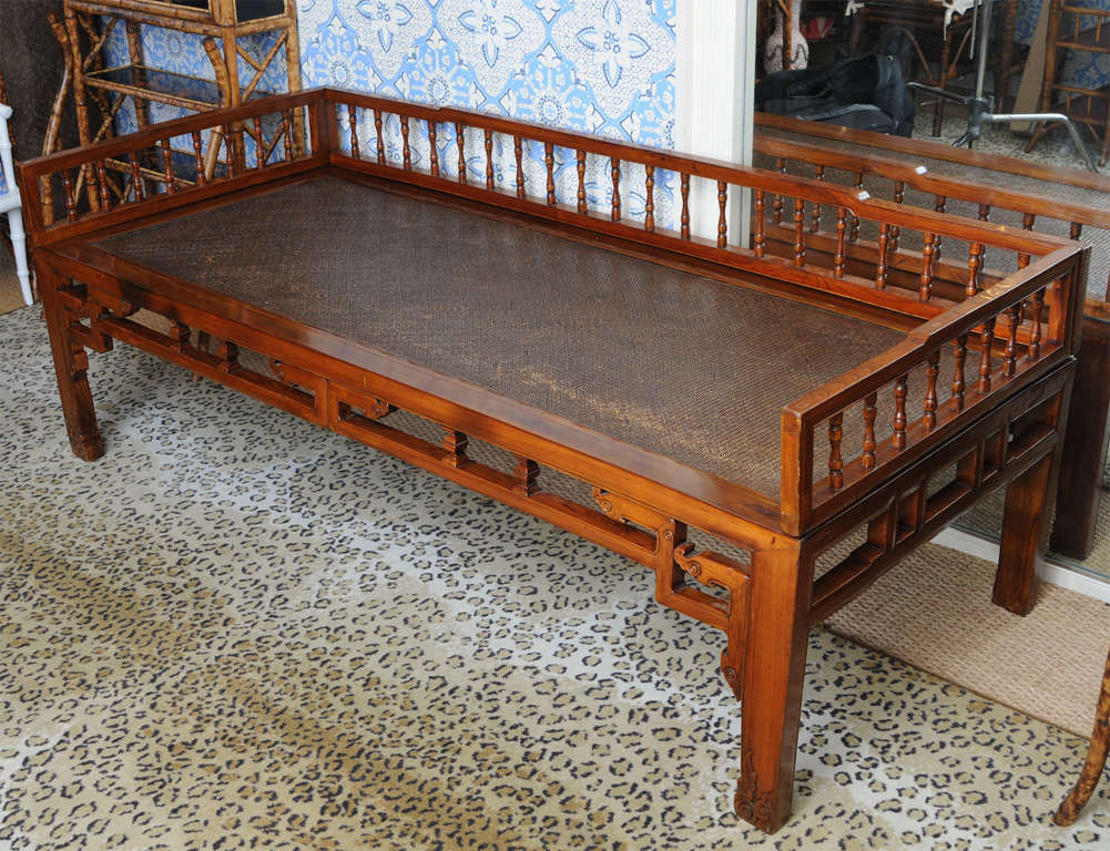 Antique Chinese Elmwood "Opium Bed" or Daybed. at 1stDibs | opium ...