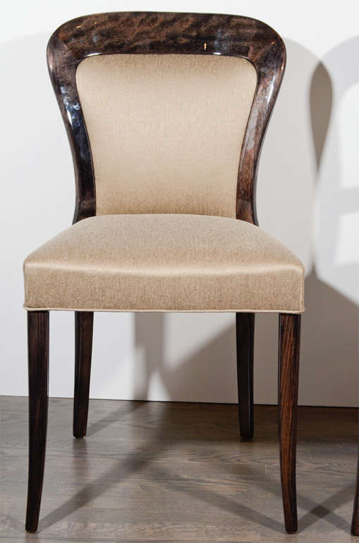 Modernist Set of 8 Arched Back Dining Chairs at 1stdibs