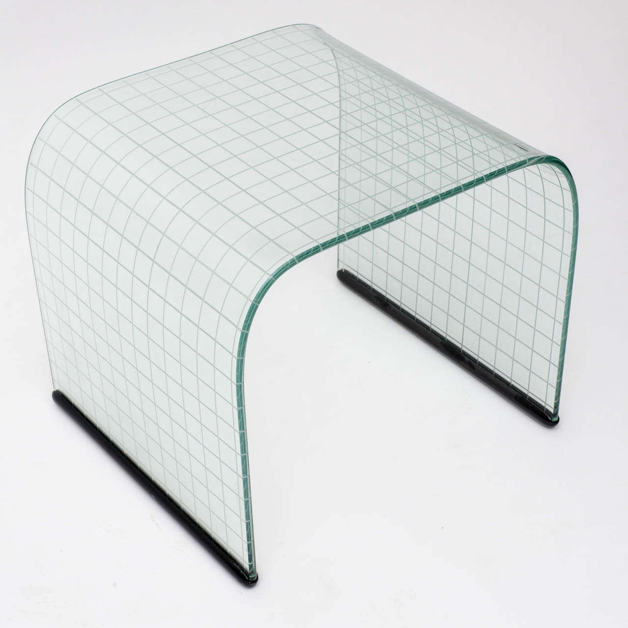 Fiam Tempered Glass Stool/Table For Sale at 1stDibs | glass stools ...
